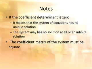 Solving system of linear equations | PPTX
