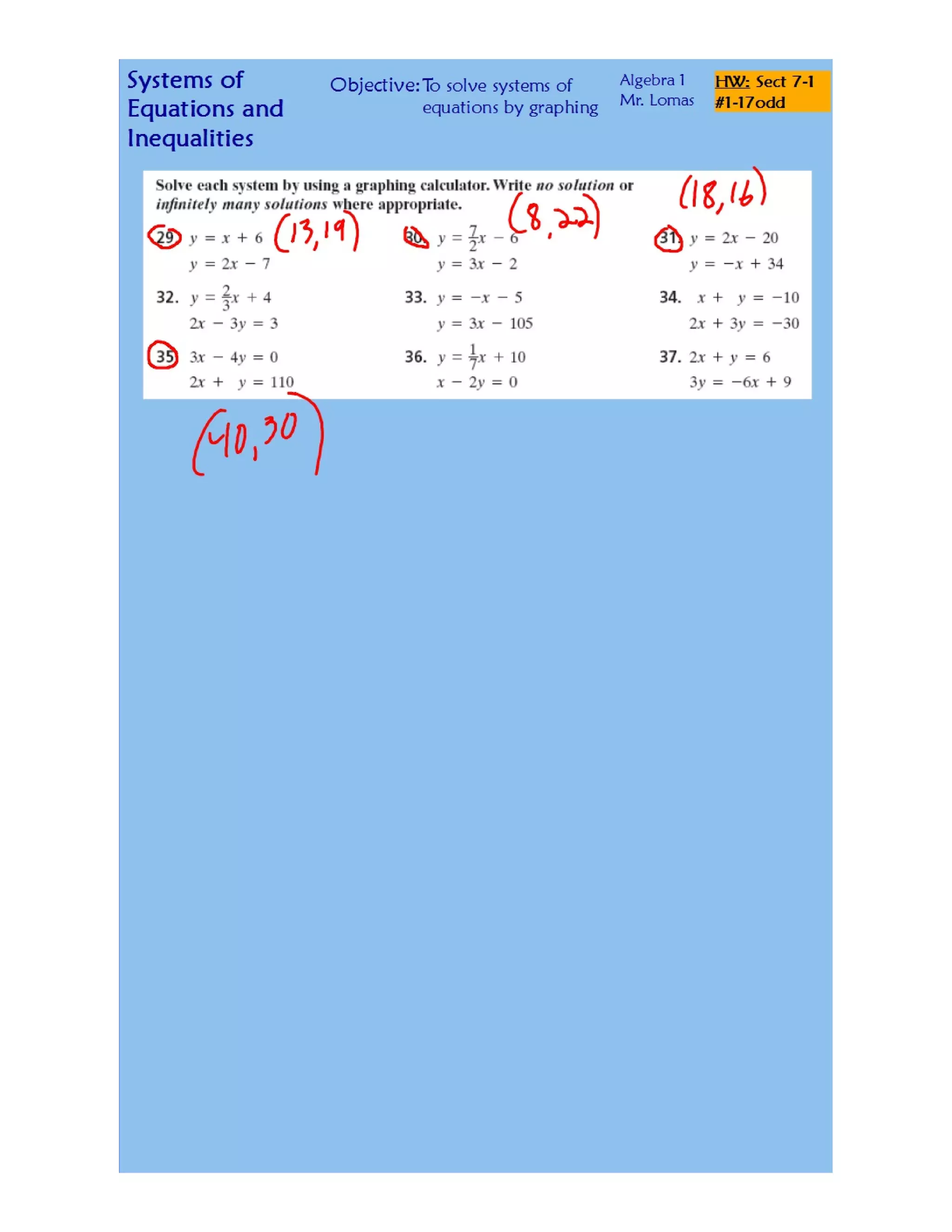 Solving systems graphing | PDF