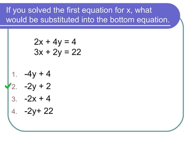 Solving Systems by Substitution | PPT | Programming Languages | Computing