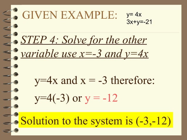 Solving Systems by Substitution | PPT | Programming Languages | Computing