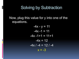 Solving systems of equations | PPT
