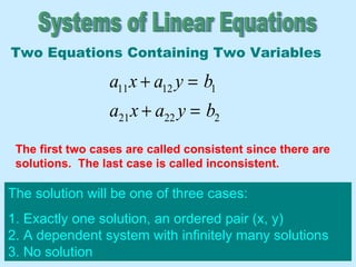 Solving systems of equations in 3 variables | PPT