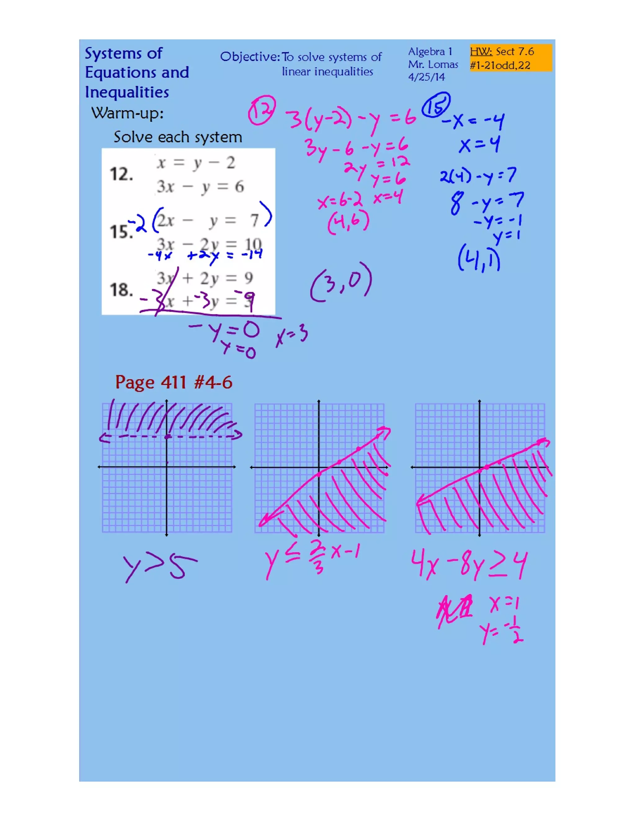 Solving systems of inequalities | PDF