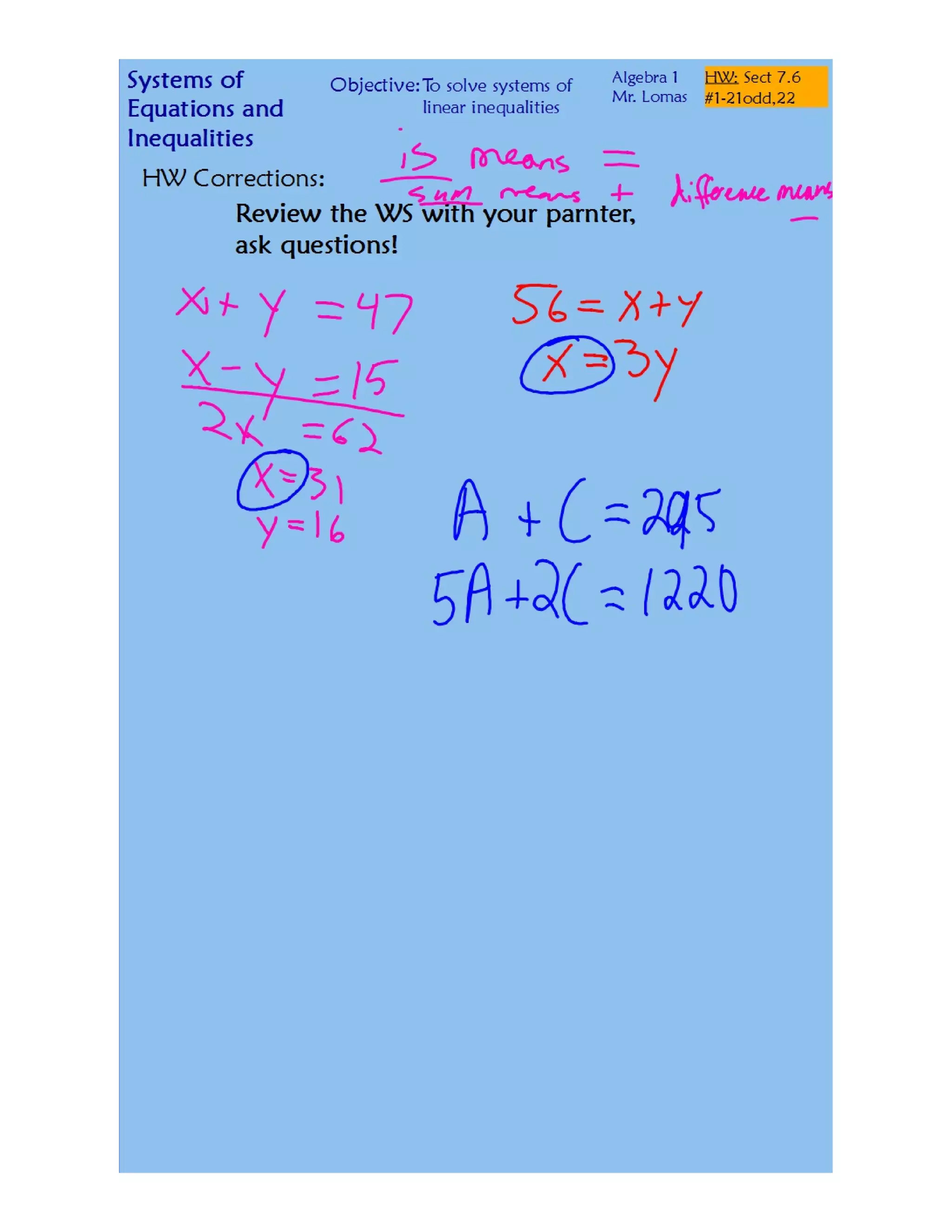 Solving systems of inequalities | PDF