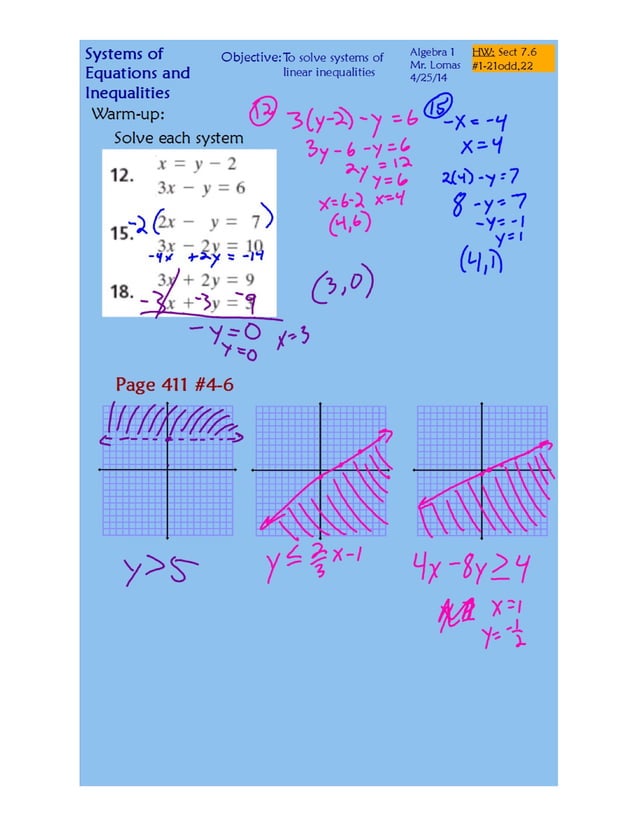 Solving systems of inequalities | PDF