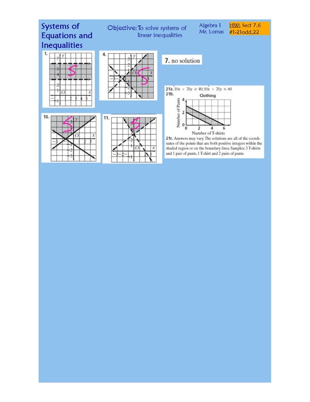 Solving systems of inequalities | PDF