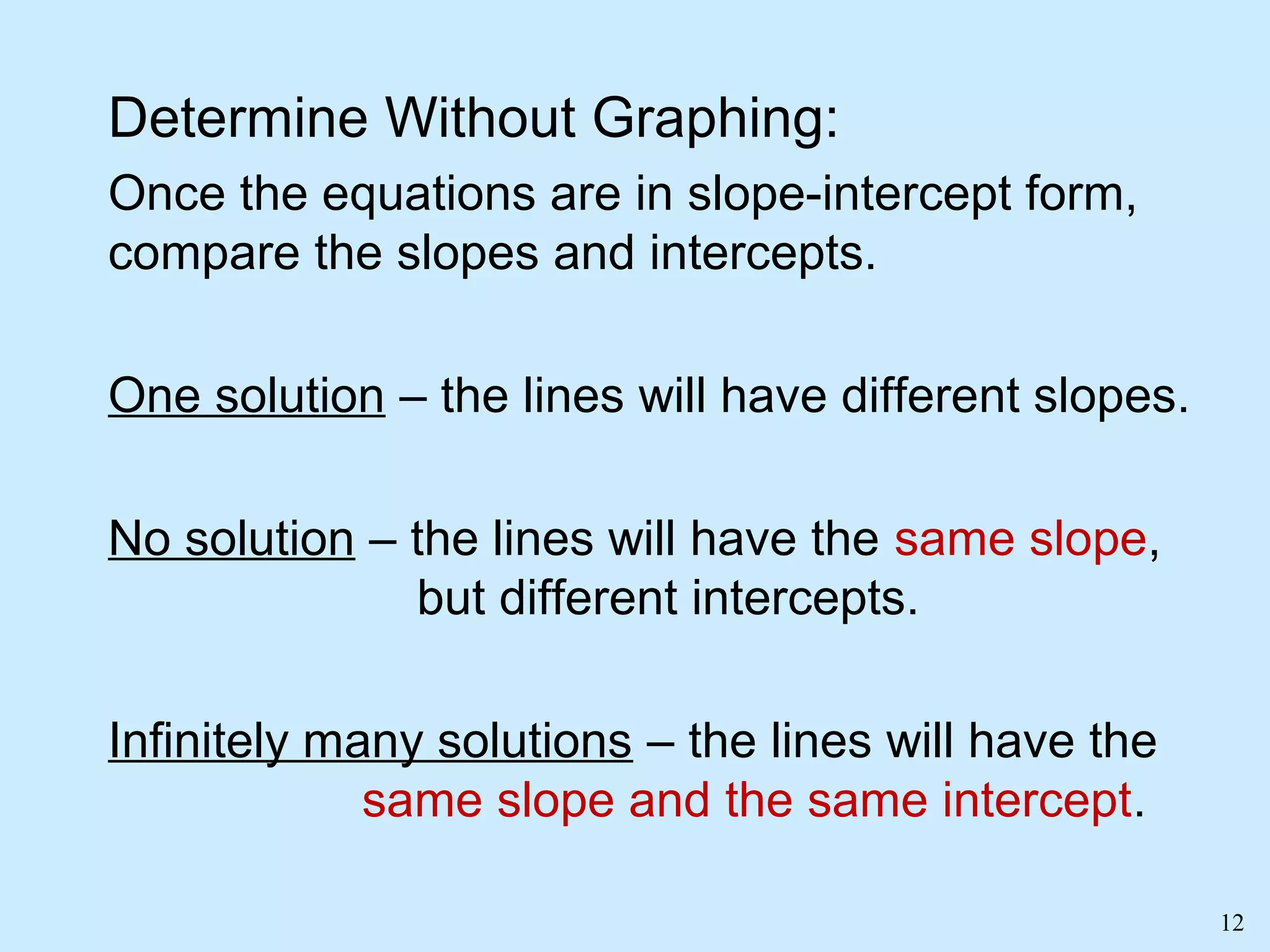 Solving systems of Linear Equations | PPT