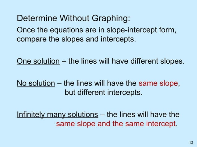 Solving systems of Linear Equations | PPT