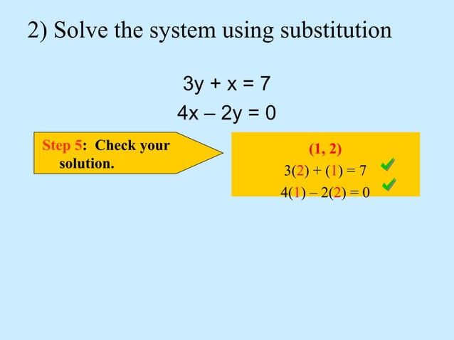 Solving systems of Linear Equations | PPT
