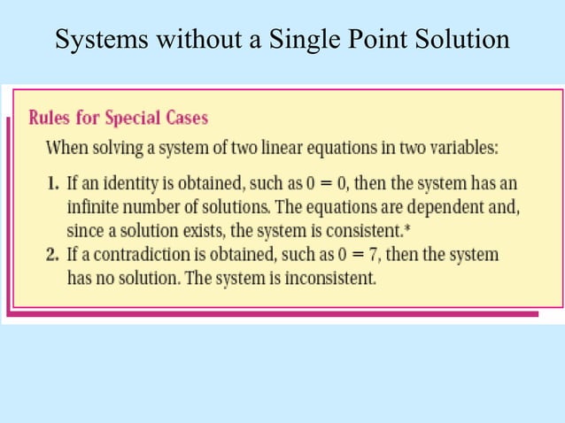 Solving systems of Linear Equations | PPT