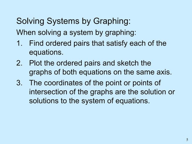 Solving systems of Linear Equations | PPT