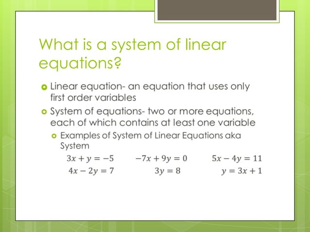 Solving Systems Of Linear Equations By Graphing Lecture Pptx Physics Science