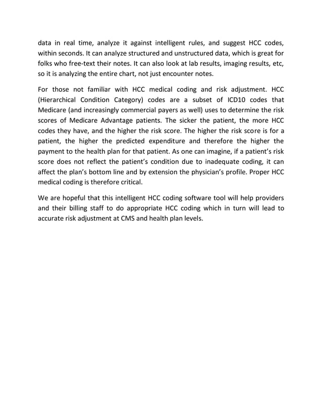 Solving The Challenge of Real-Time HCC Coding for Providers | PDF ...