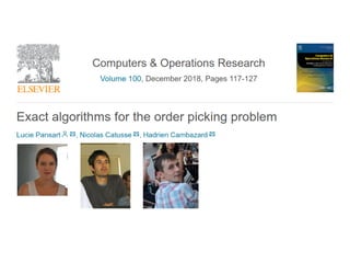 Solving the TSP for warehouses | PPT