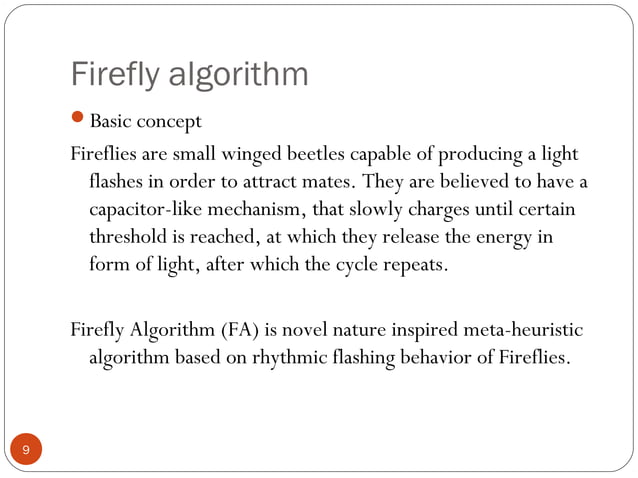 Solving Travelling Salesman Problem Using Firefly Algorithm Ppt