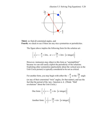 Solving trignometric equations | PDF