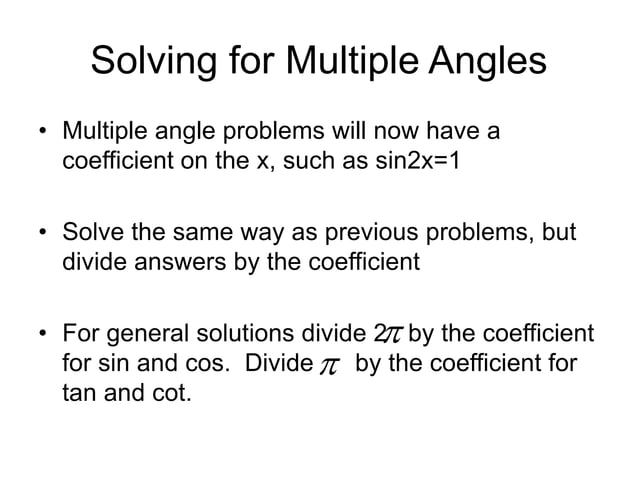 Solving_Trigonometric_Equations.advanced function chapter 6ppt | PPT