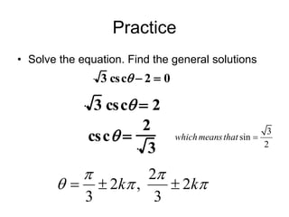 Solving_Trigonometric_Equations.advanced function chapter 6ppt | PPT