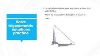 Solving trigonometric equations 2 | PPT