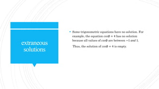 Solving trigonometric equations 2 | PPT