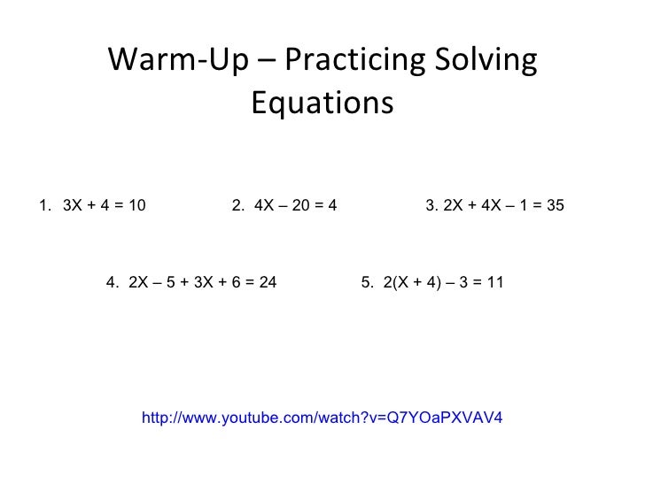 Solving two step equations
