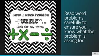 Solving word problems | PPT