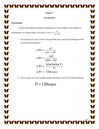 Statistics Word Problems