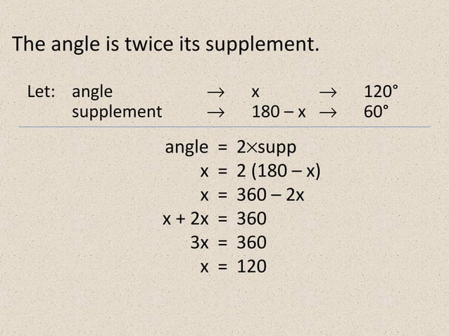 Solving word problems ~ complementary and supplementary angles | PPT | Physics | Science