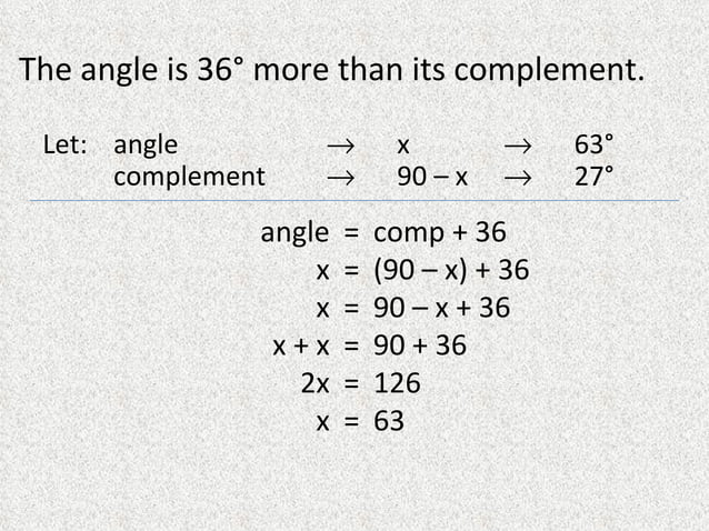 Solving word problems ~ complementary and supplementary angles | PPT ...