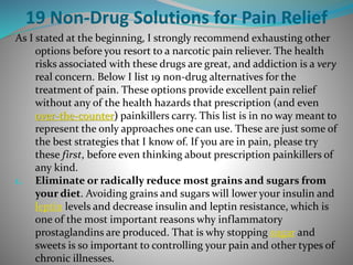 Solving your Pain the Non-drug Way | PPTX
