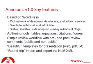 Annotum Scholarly Publishing Platform | PPT | Technology & Computing