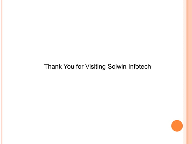 Solwin infotech | PPT