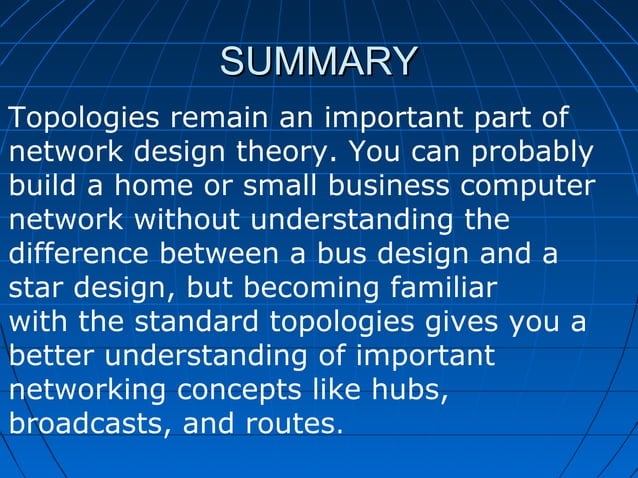 NETWORK TOPOLOGY | PPT