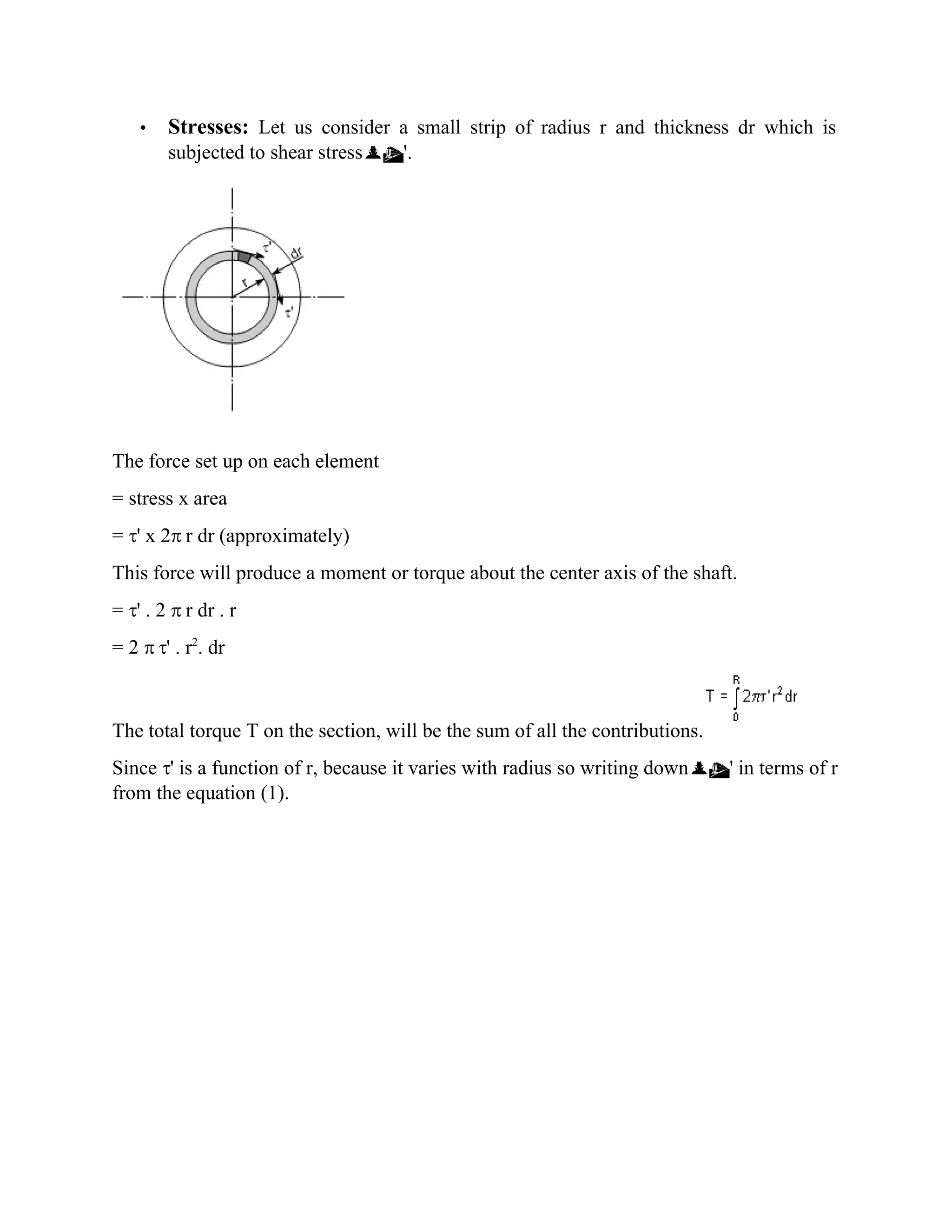 Torsion of circular shafts | PDF