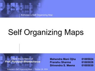 Self-Organizing Maps (SOMs) an unsupervised machine learning algorithm | PPT