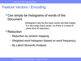 Self-Organizing Maps (SOMs) an unsupervised machine learning algorithm | PPT