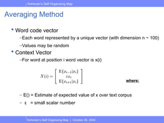 Self-Organizing Maps (SOMs) an unsupervised machine learning algorithm | PPT