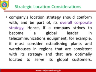 Strategic Location Considration | PPTX
