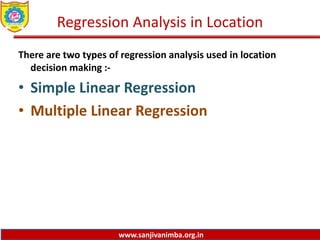 Regression Analysis for Location | PPTX