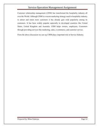 Service and Operation management | PDF