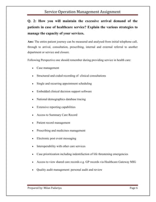 Service and Operation management | PDF