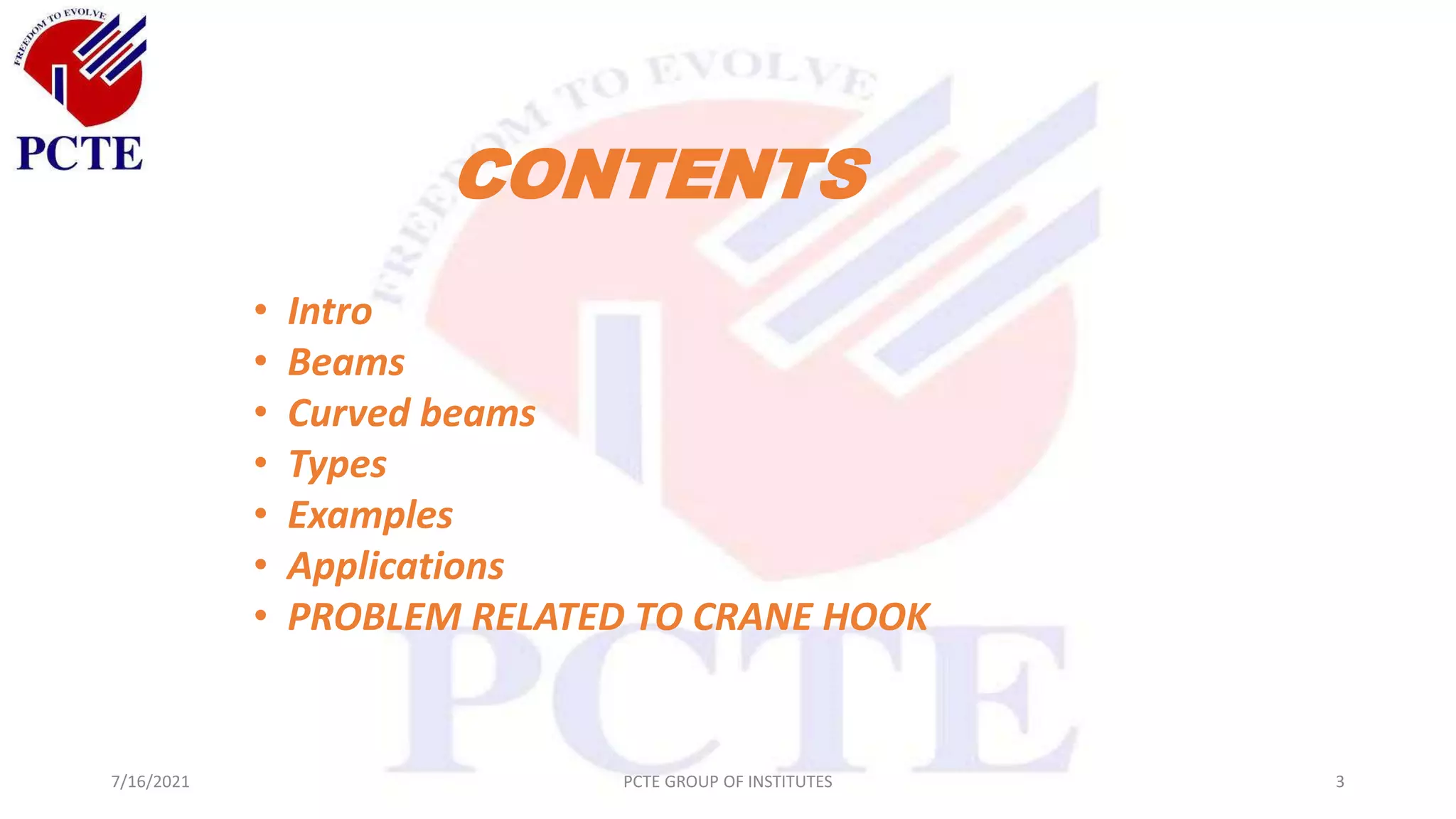 CURVED BEAMS/CRANE HOOK CURVED BARS SOM ppt by Sandeep Kumar | PPTX
