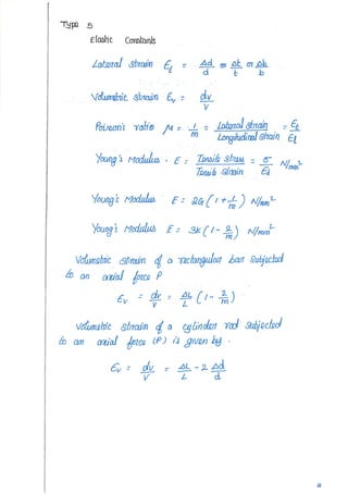 SOM STRENGTH OF MATERIALS LECTURE NOTES | PDF