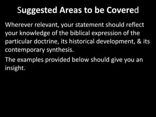 SOM TOPC - writing a statement of faith (1) | PPTX