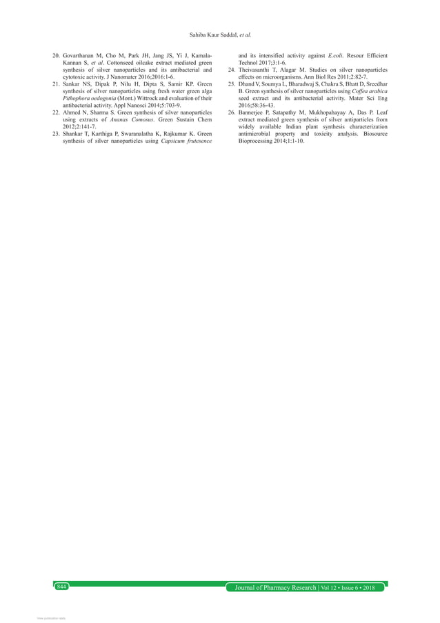 Green synthesis of silver nanoparticles using stem extract of Berberis aristata and to study ...