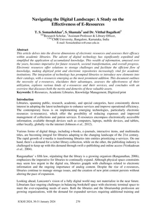 Navigating the Digital Landscape: A Study on the Effectiveness of E ...