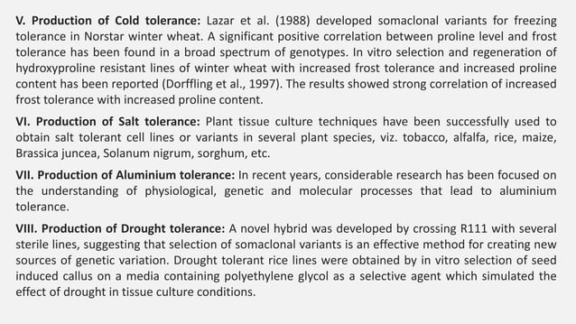 Somaclonal variation. plant biotechnologypptx | PPT Somaclonal variation. plant biotechnologypptx | PPT
