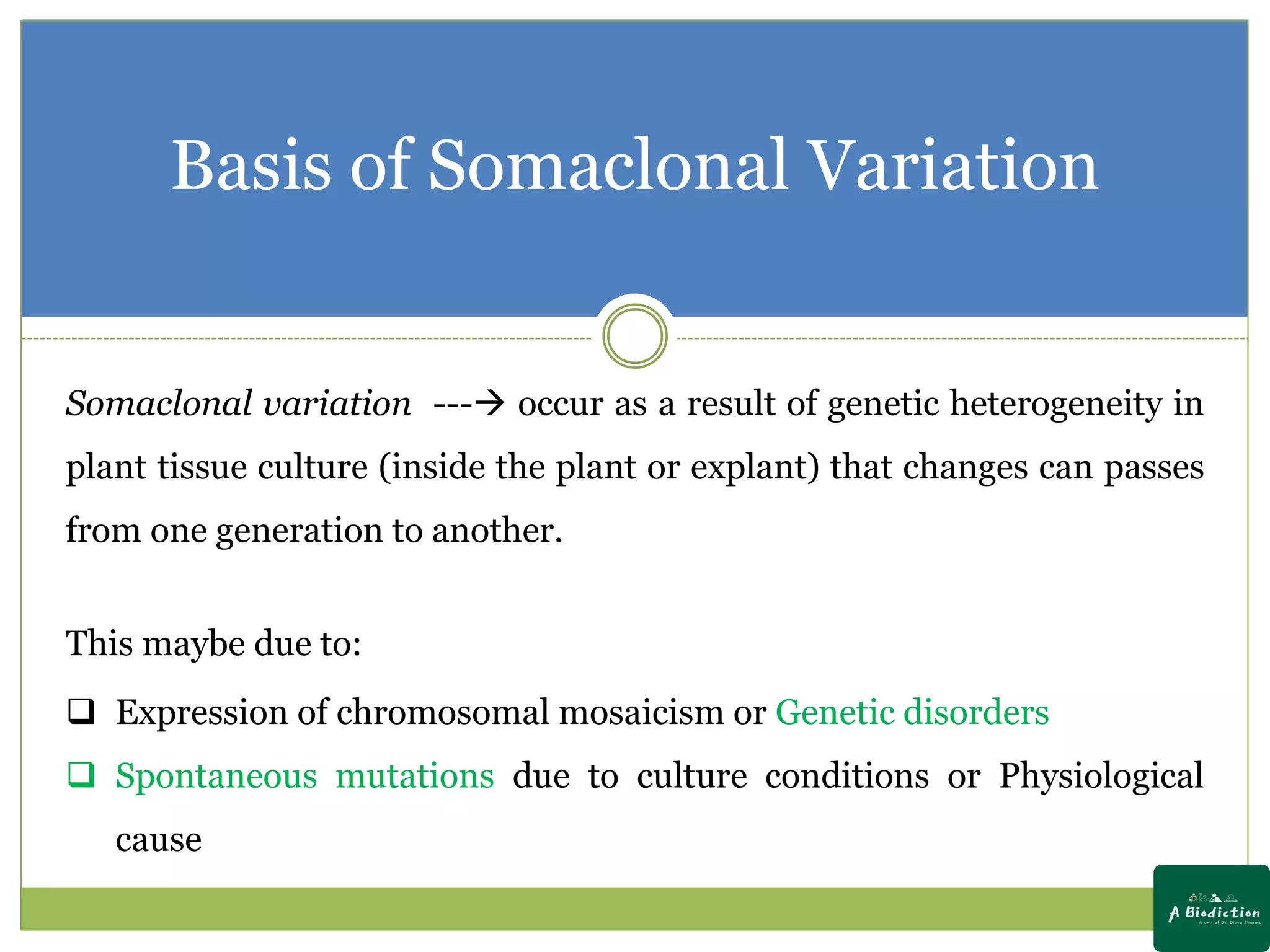 Somaclonal Variation and Its Crop Improvement | PDF