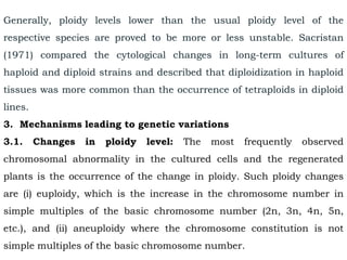 Somaclonal variation ppt, gametoclonal, plant tissue culture, plant ...