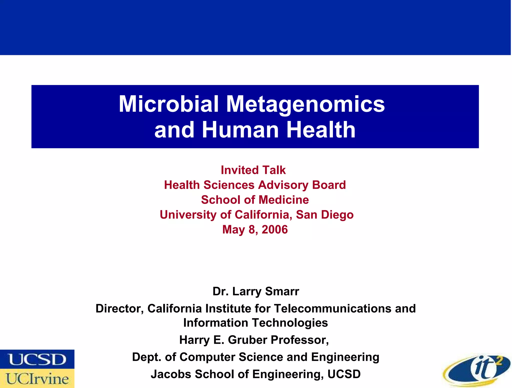 Microbial Metagenomics and Human Health | PPT